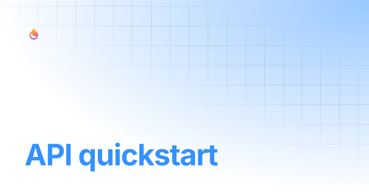 API quickstart | Glue Developers | Glue Guide