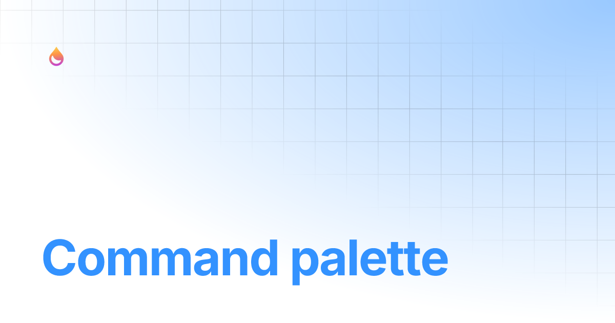 Command palette | Glue Guide